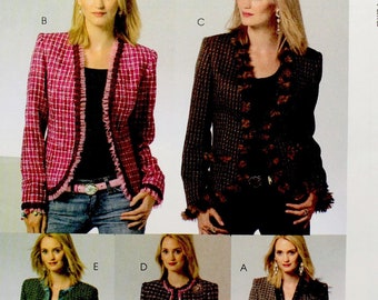 Butterick Sewing Pattern 4610, Misses' Fitted Jacket, Uncut/ff, Misses ...