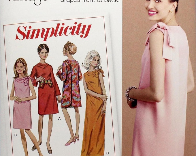 Simplicity Sewing Pattern 8049, Misses' Back Wrap Dress, Uncut/ff, Misses' Size 8 10 12 14 16 ...