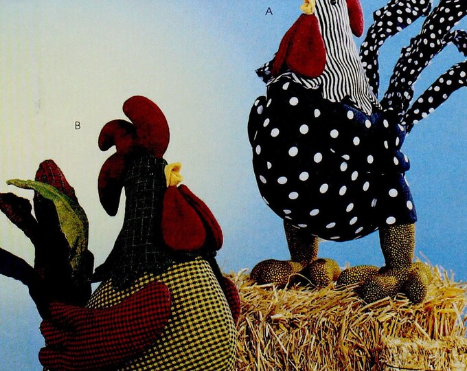 Mccall's Sewing Pattern 3699, Rooster Dolls, Uncut/ff, Stuffed Roosters ...