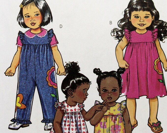 Butterick Sewing Pattern 4966, Toddler's Easy Top, Shorts, Jumper and ...