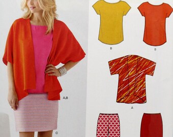 New Look Sewing Pattern 6107, Misses' Front Blouse and Pencil Skirt ...
