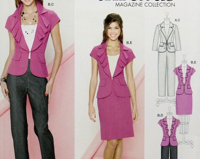 Butterick Sewing Pattern 4871, Misses' Easy Jacket, Dress and Pants ...