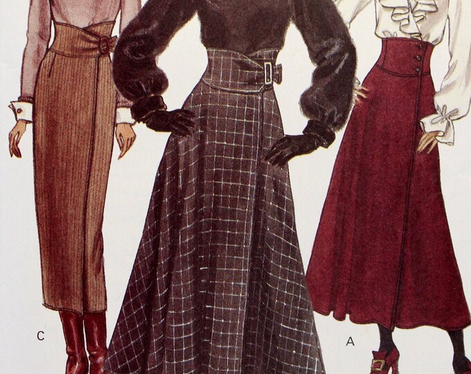 Vogue Sewing Pattern 8788, Misses' Very Easy Wrap Skirt With Wide ...
