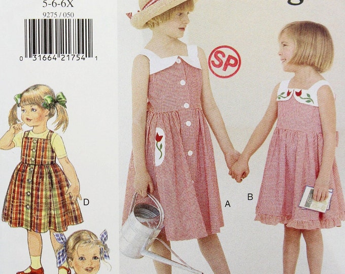 Vogue Sewing Pattern 9275, Child's Dress With Shoulder Straps, Uncut/ff ...