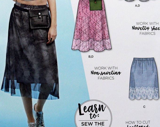 New Look Sewing Pattern 6271 Misses' Drawstring Waist Skirts and Wide ...