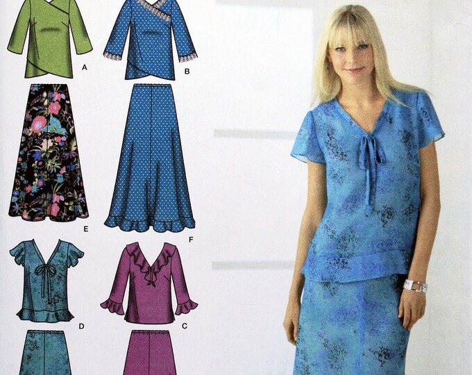 Simplicity Sewing Pattern 4221, Misses' Easy Skirt and Pullover Tops ...