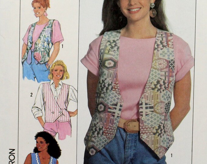 Simplicity Sewing Pattern 0649, Misses' Lined Vests, Uncut/ff, Misses ...