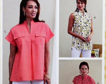 Butterick Sewing Pattern 5284, Misses' Shirt With Sleeve Variations ...