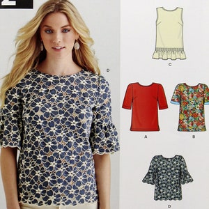 New Look Sewing Pattern 6434, Misses' Boxy Tops, Uncut/ff, Misses' Size ...