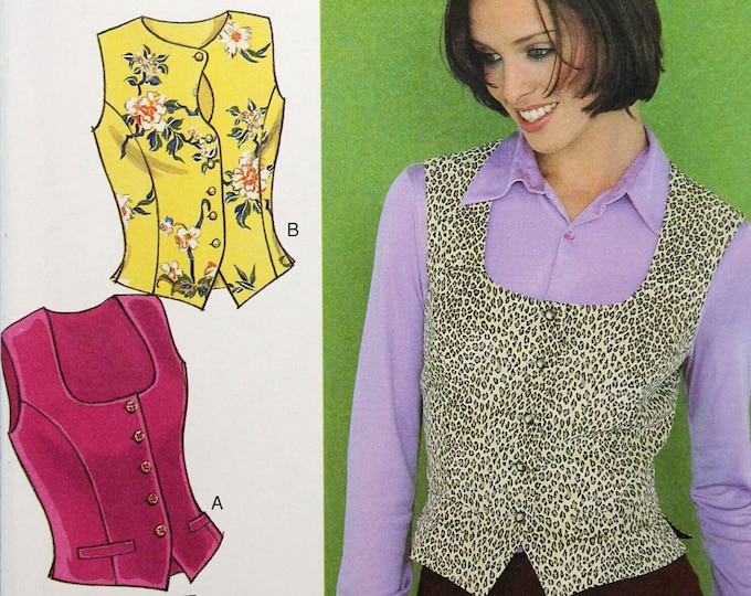 Style Sewing Pattern 2780, Misses' Vest With Neckline Variations Sewing ...