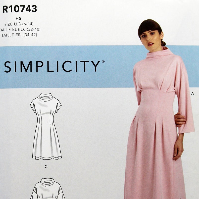 Funnel Neck Dress - Etsy