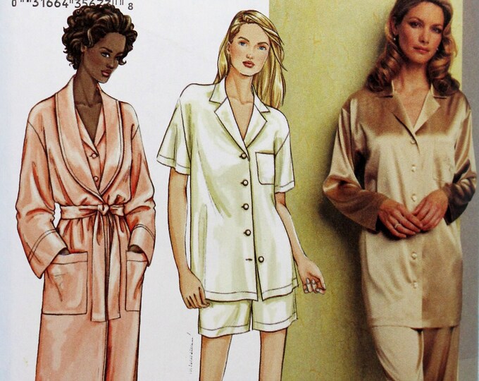 Vogue Sewing Pattern 7645, Misses' Easy Robe, Sleep Top, Pants and ...