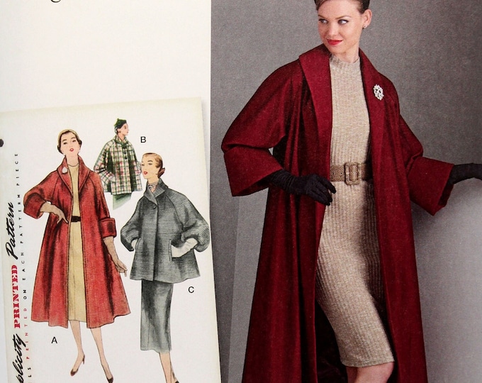 Simplicity Sewing Pattern 8509, Misses' Swing Coat or Jacket With Shawl ...