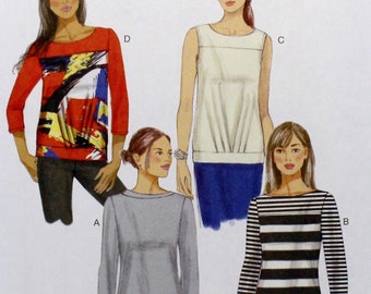 Butterick Sewing Pattern 5463, Misses' Pullover Top, Tunic With Bateau ...