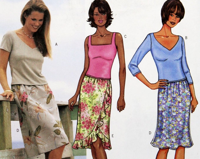 Simplicity Sewing Pattern 4221, Misses' Easy Skirt and Pullover Tops ...