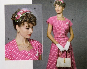 Mccall's Sewing Pattern 8492, Misses' Retro Style Pullover Dress or Top ...