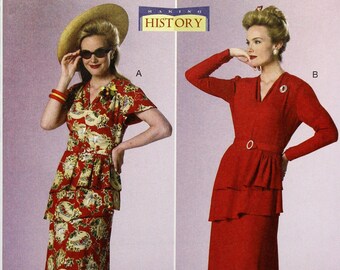 Butterick Sewing Pattern 5953, Misses' Easy Retro Wrap Dress, Uncut/ff ...
