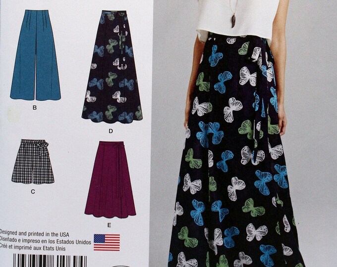 Simplicity Sewing Pattern 1069, Misses' Wrap Skirt and Wide Leg Pants ...