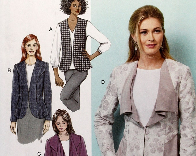 Butterick Sewing Pattern 5359, Misses' Easy Vest With Neckline and Hem ...