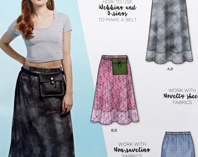 New Look Sewing Pattern 6271, Misses' Drawstring Waist Skirts and Wide ...