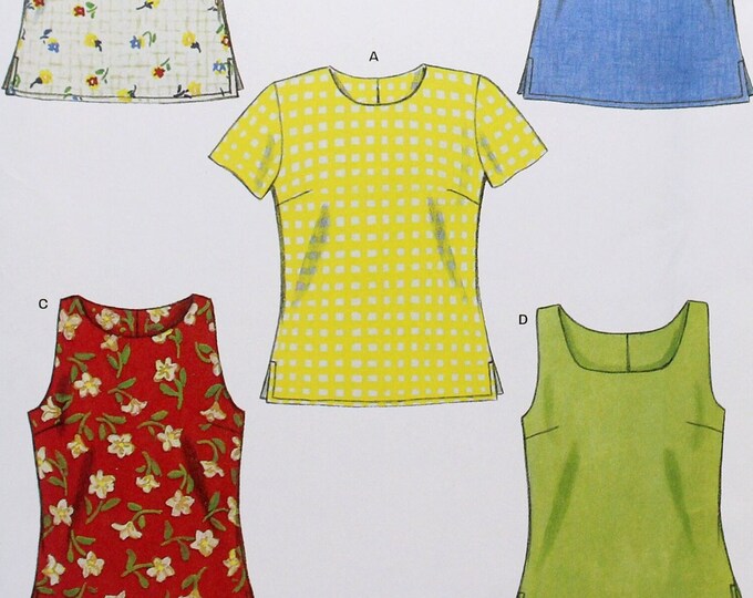 New Look Sewing Pattern 6483, Misses' Sleeveless or Short Sleeve Tops ...
