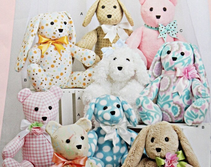 Simplicity Sewing Pattern 8044, Stuffed Animals Sewing Pattern, Uncut ...