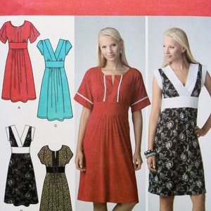 Simplicity Sewing Pattern 3875, Misses' Dress With Neckline and Sleeve ...