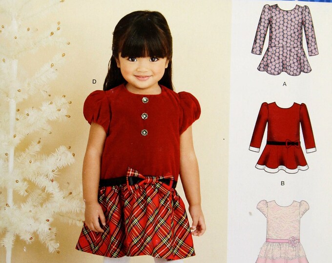 Simplicity Sewing Pattern S0483, Toddler's Drop Waist Dress Sewing ...