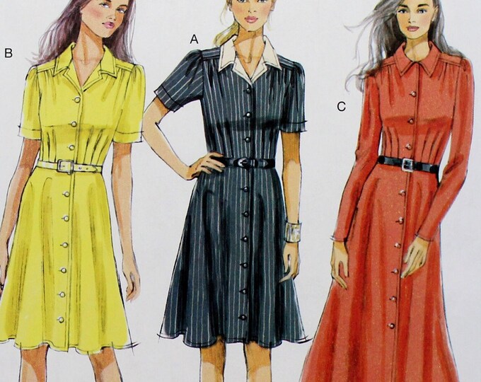 Butterick Sewing Pattern 5846, Misses' Front Button Dress, Misses' Size ...