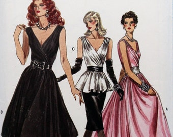 Vogue Sewing Pattern V2006 Misses' Two-piece Dress With Peplum Top and ...