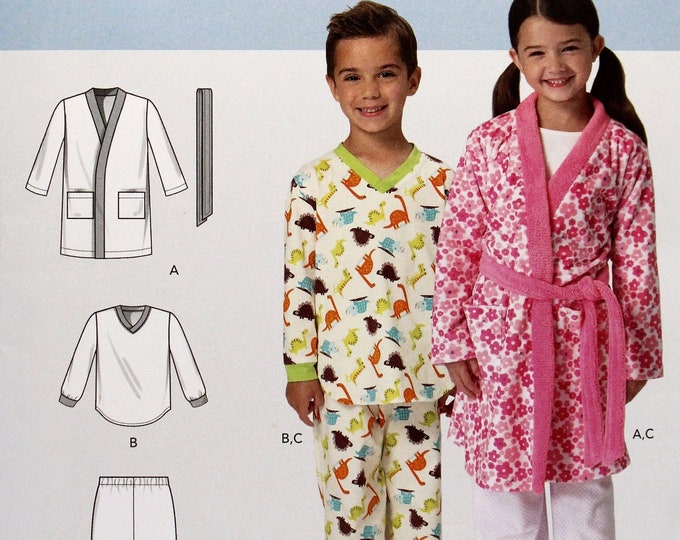 Simplicity Sewing Pattern 9213, Child's Robe, Top and Elastic Waist ...