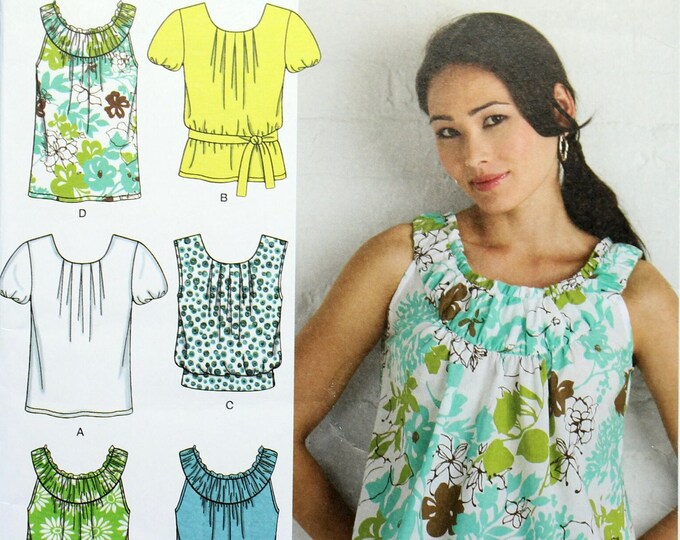 Simplicity Sewing Pattern 2892, Misses' Easy Tops With Neckline ...