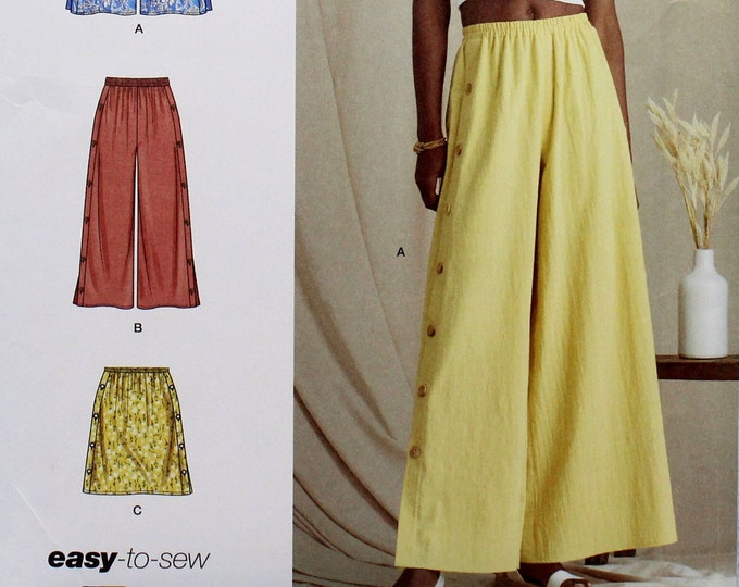 New Look Sewing Pattern 6271 Misses' Drawstring Waist Skirts and Wide ...