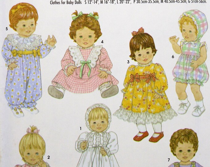 Simplicity Sewing Pattern 5419, Baby Dolls Clothes Sewing Pattern ...
