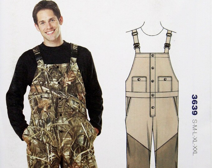 Kwik Sew 3639, Men's Bib Overalls Sewing Pattern, Uncut/unopened, Men's ...