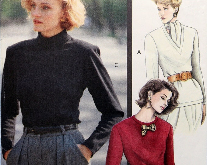 Vogue Sewing Pattern 7615, Misses' Close-fitting Knit Top With Neckline ...