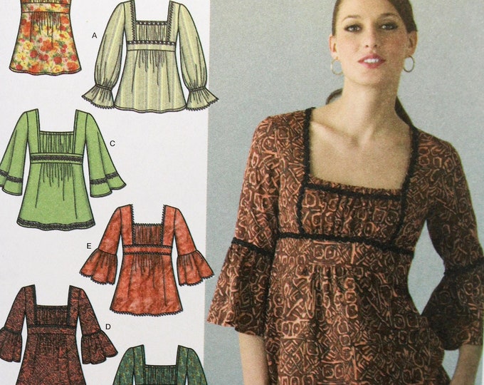 Simplicity Sewing Pattern 4022, Misses' Tunic With Square Neckline and ...
