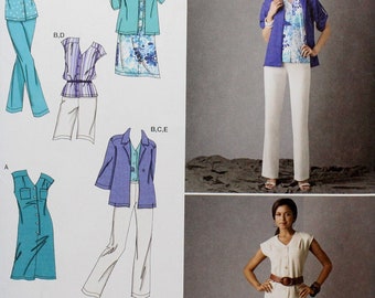 New Look Sewing Pattern 6163, Misses' Sleeveless Top, Straight Pants ...