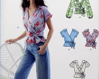 New Look Sewing Pattern 6407, Misses' Easy Front Button Shirt With ...