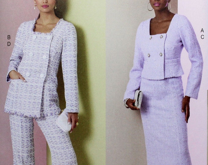 Vogue Sewing Pattern V2017, Misses' Jacket, Skirt and Pants, Uncut/ff ...