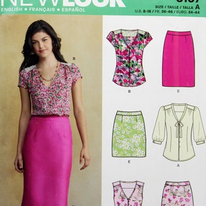 New Look Sewing Pattern 6107 Misses' Front Blouse and - Etsy