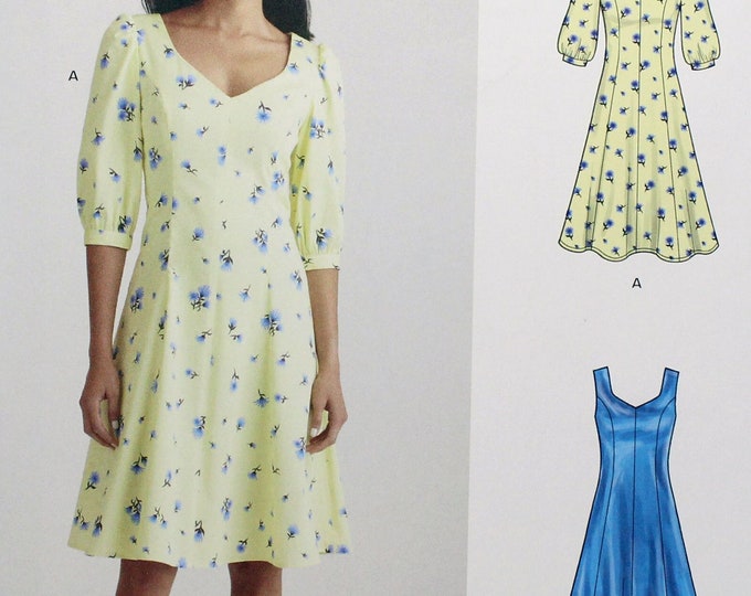 New Look Sewing Pattern 6094, Misses' Dress With Slim or Flared and ...