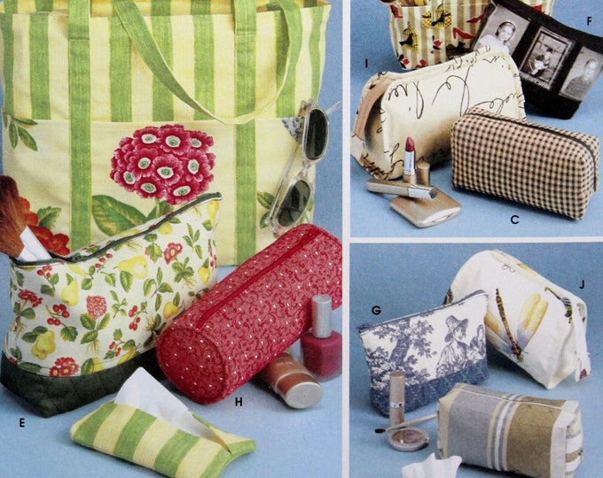 Simplicity Sewing Pattern 9949, Tote Bags, Zippered Bags, Tissue Cover ...