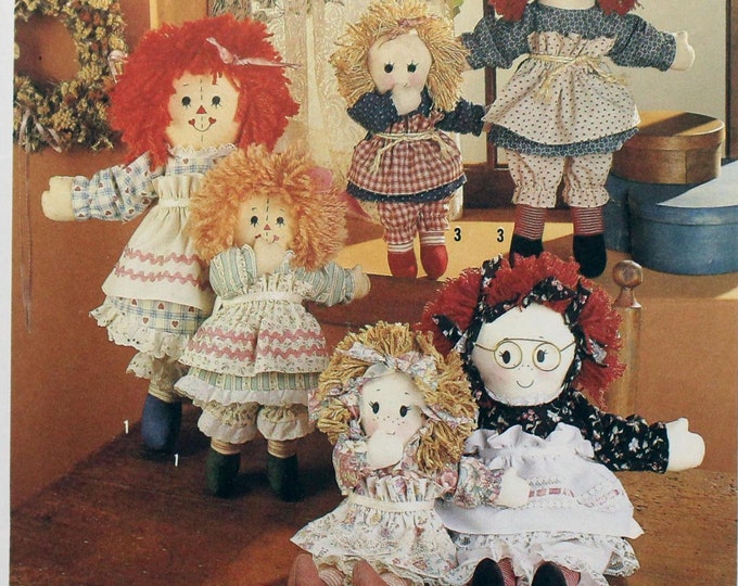 Simplicity Sewing Pattern 7357, Rag Doll and Clothes for 10" and 15 ...