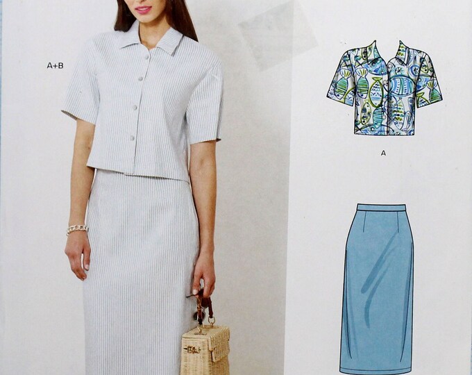 New Look Sewing Pattern 6697, Misses' Boxy Crop Top and Pencil Skirt ...