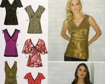 Vogue Sewing Pattern 8196, Misses' Easy Tops, Uncut/ff, Misses' Size 14 ...