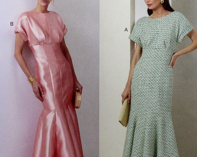 Vogue Sewing Pattern V2027, Misses' Close-fitting Dress With Trumpet ...