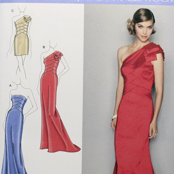 One Shoulder Dress Pattern - Etsy