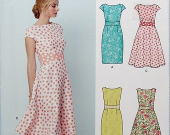 Uncut New Look Sewing Pattern 863 6447 Misses Dresses Full Slim Skirt ...