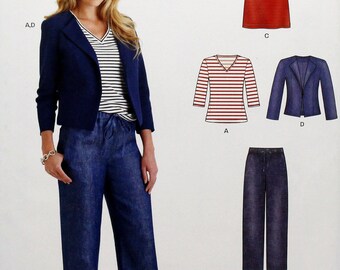 New Look Sewing Pattern 0916, Misses' Peplum Jacket, Skirt and Straight ...